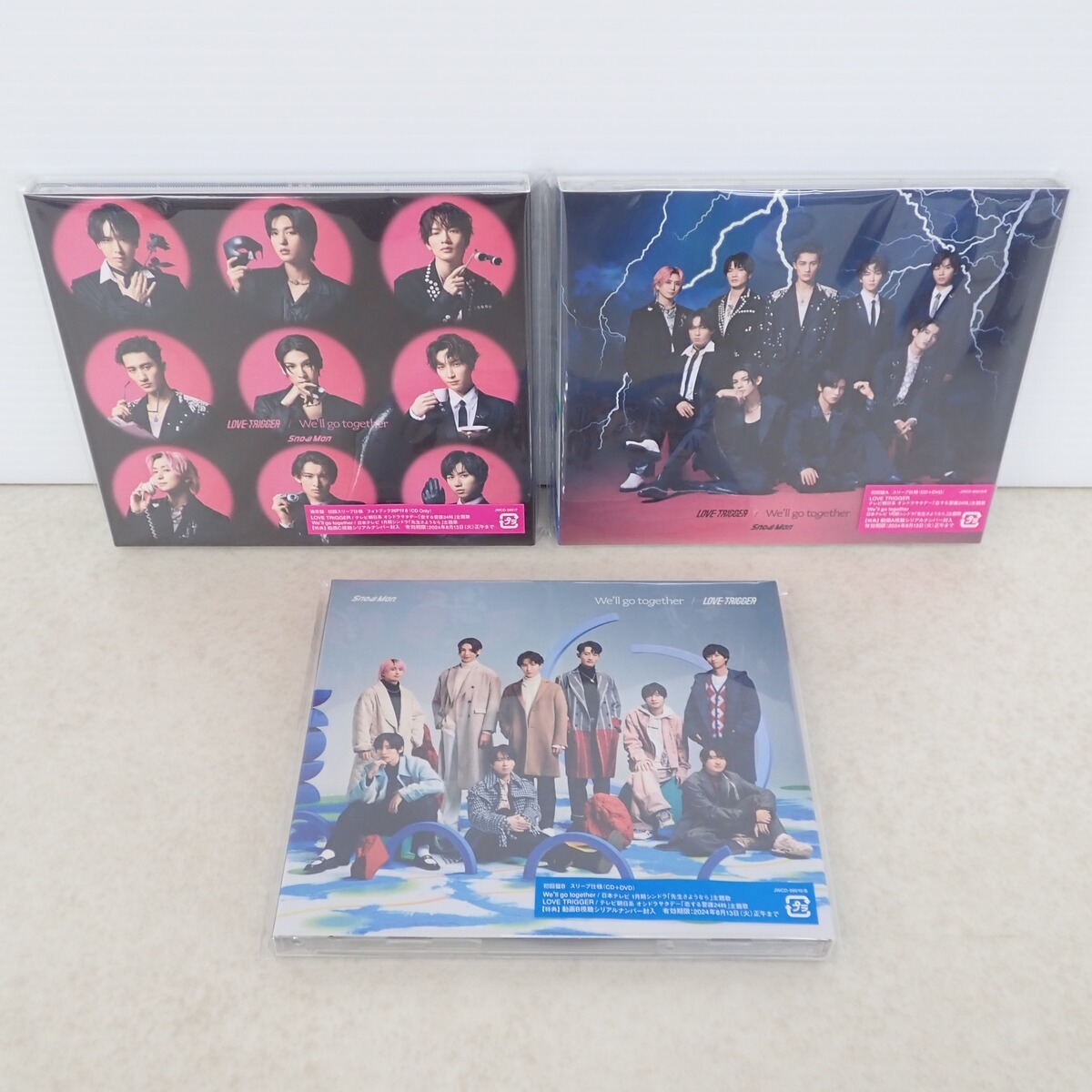 【未使用】未開封 Snow Man CD+DVD LOVE TRIGGER/We’ll go together 通常盤 初回スリーブ仕様/初回 ...