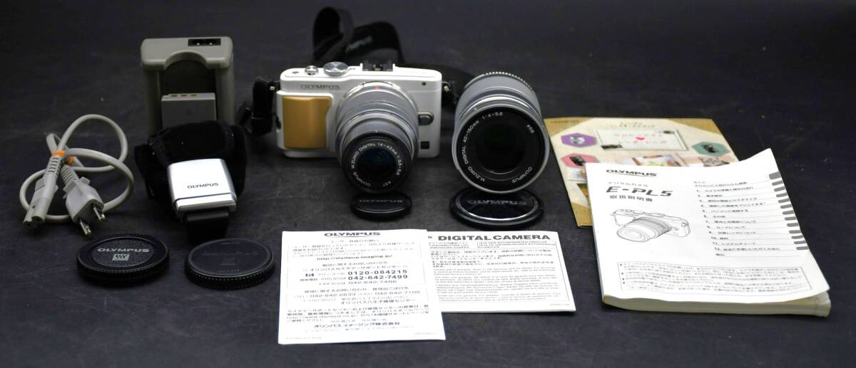 【傷や汚れあり】CY11-14【ジャンク品】オリンパス OLYMPUS PEN Lite E-PL5 ミラーレス一眼レフカメラ 14-42mm ...