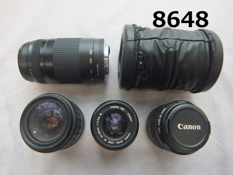 【傷や汚れあり】 FK-8648 CANON ウルトラソニック zoom lens EF 75-300mm 35-135mm 28-80mm ...