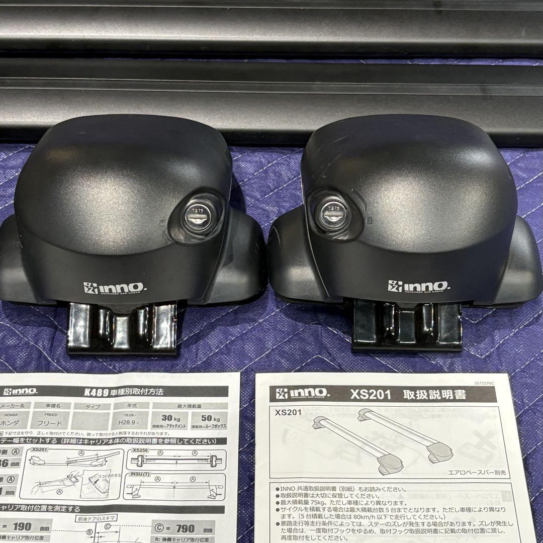 【やや傷や汚れあり】INNO エアロ ベースキャリア フリード GB5 GB6 GB7 GB8 ブラック XS201 K489 XB108 2本の落札情報詳細 - Yahoo!オークション落札 ...