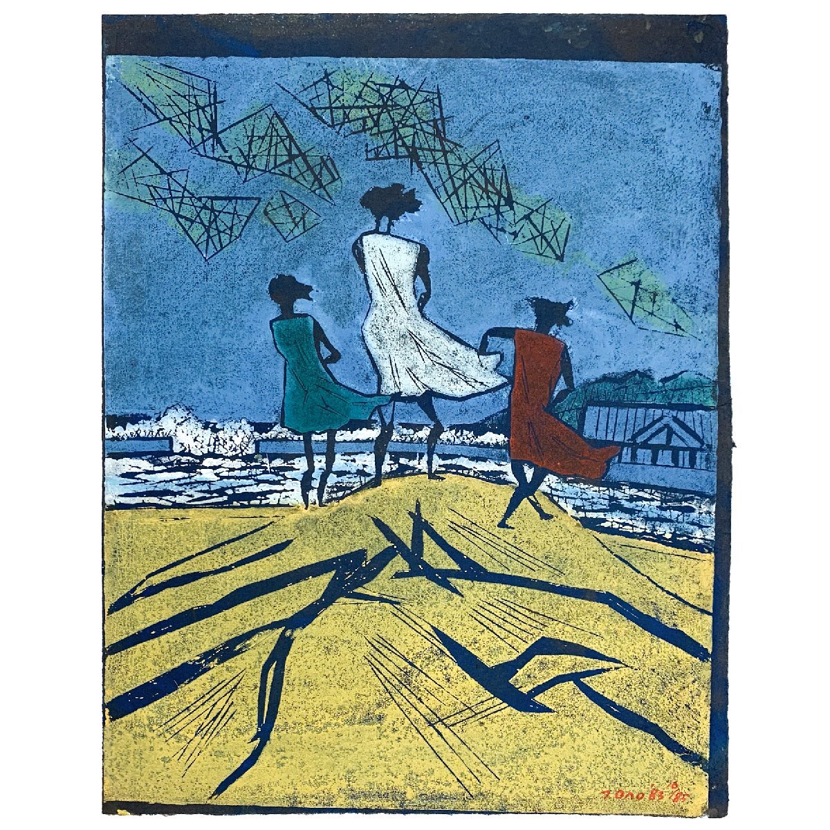 【やや傷や汚れあり】【SHIN】小野忠重 「風」 木版画 ed.16/85 1983年作 シート 真作保証 Tadashige ONOの落札情報詳細 - Yahoo!オークション落札価格検索 ...