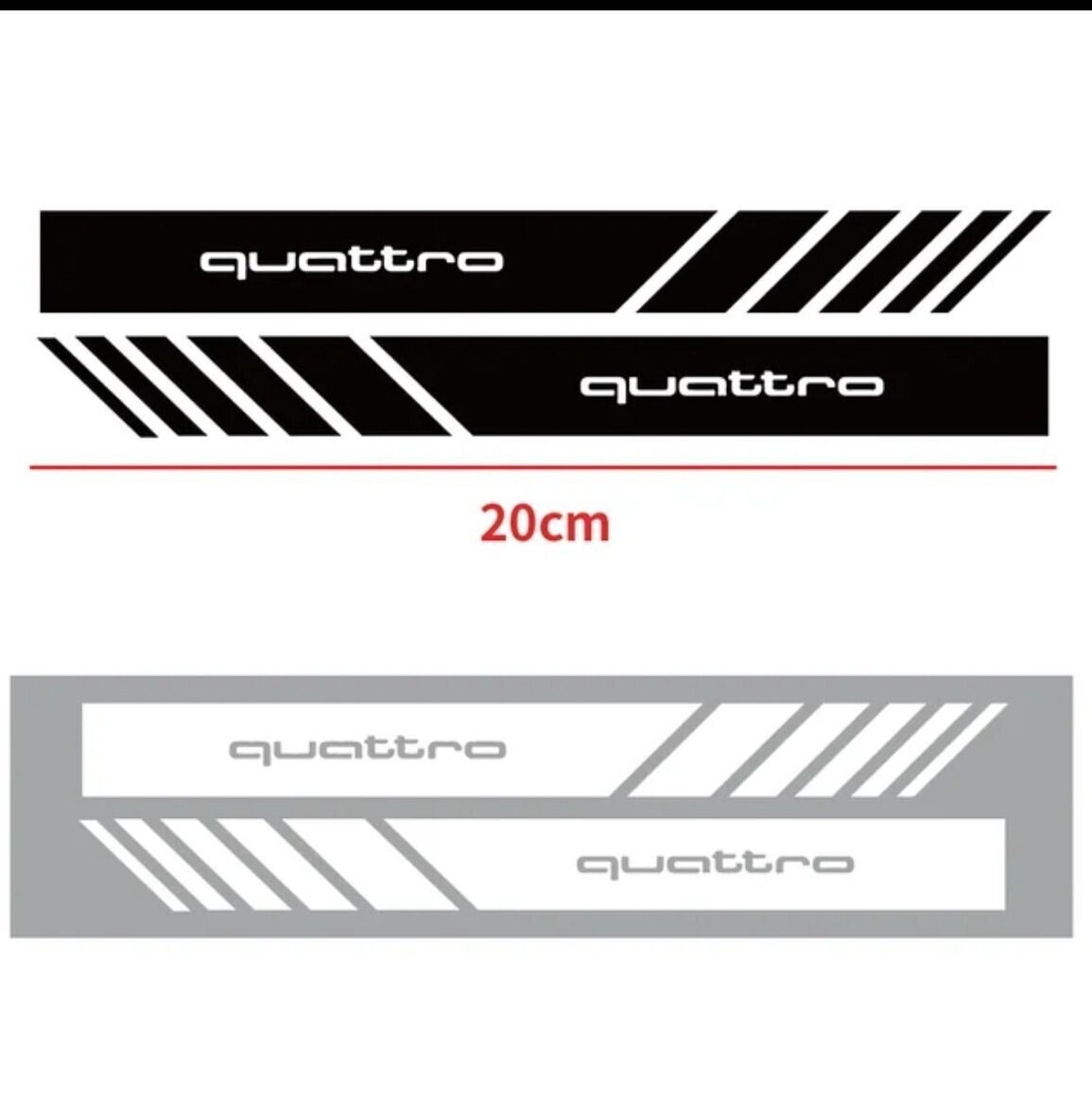 【未使用】アウディ【クワトロ】サイド ドアミラー ステッカー 2P【ブラック】A1 A2 A3 A4 A5 A6 A7 A8 Q1 Q2 Q3 Q4 Q5 Q6 Q7 Q8 B5 B6 B7 ...