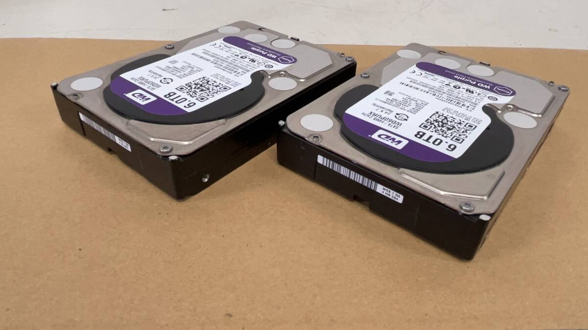 【やや傷や汚れあり】中古HDD★2点セット WD 6.0TB SATA/64MB Cache WD60PURX WD Purple★w4の落札 ...