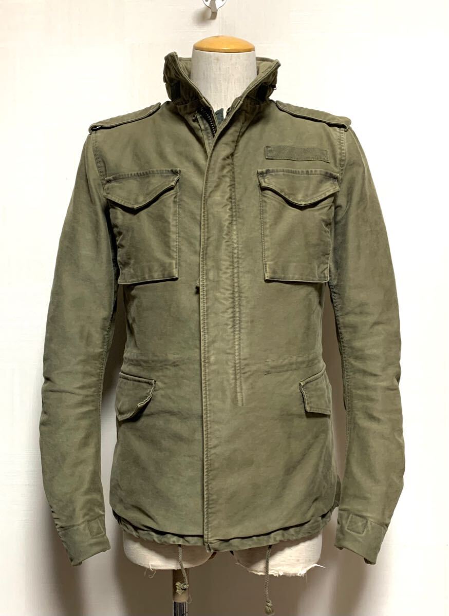 【目立った傷や汚れなし】極上:AKM.M-65 ジャケット M(3WAY/ボアライナーベスト付/TALON Wジップ/肩43幅52丈72/ドレス/ミリタリー/junhashimoto/wjk ...
