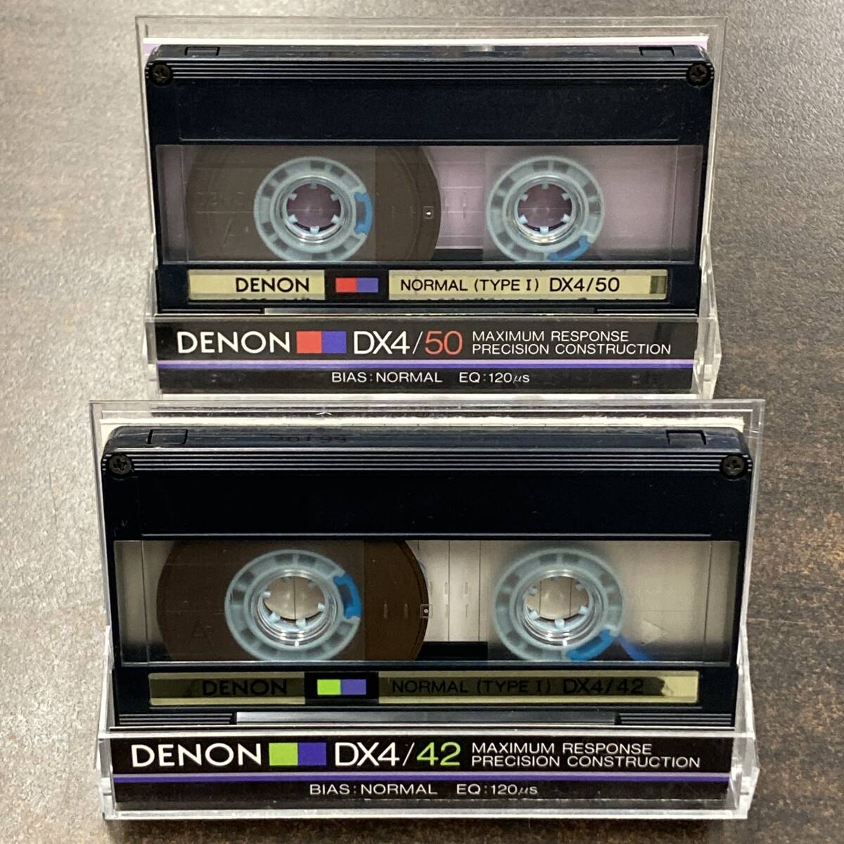 【やや傷や汚れあり】0145T デノン DX4 42 50分 ノーマル 2本 カセットテープ/Two DENON DX4 42 50 Type ...