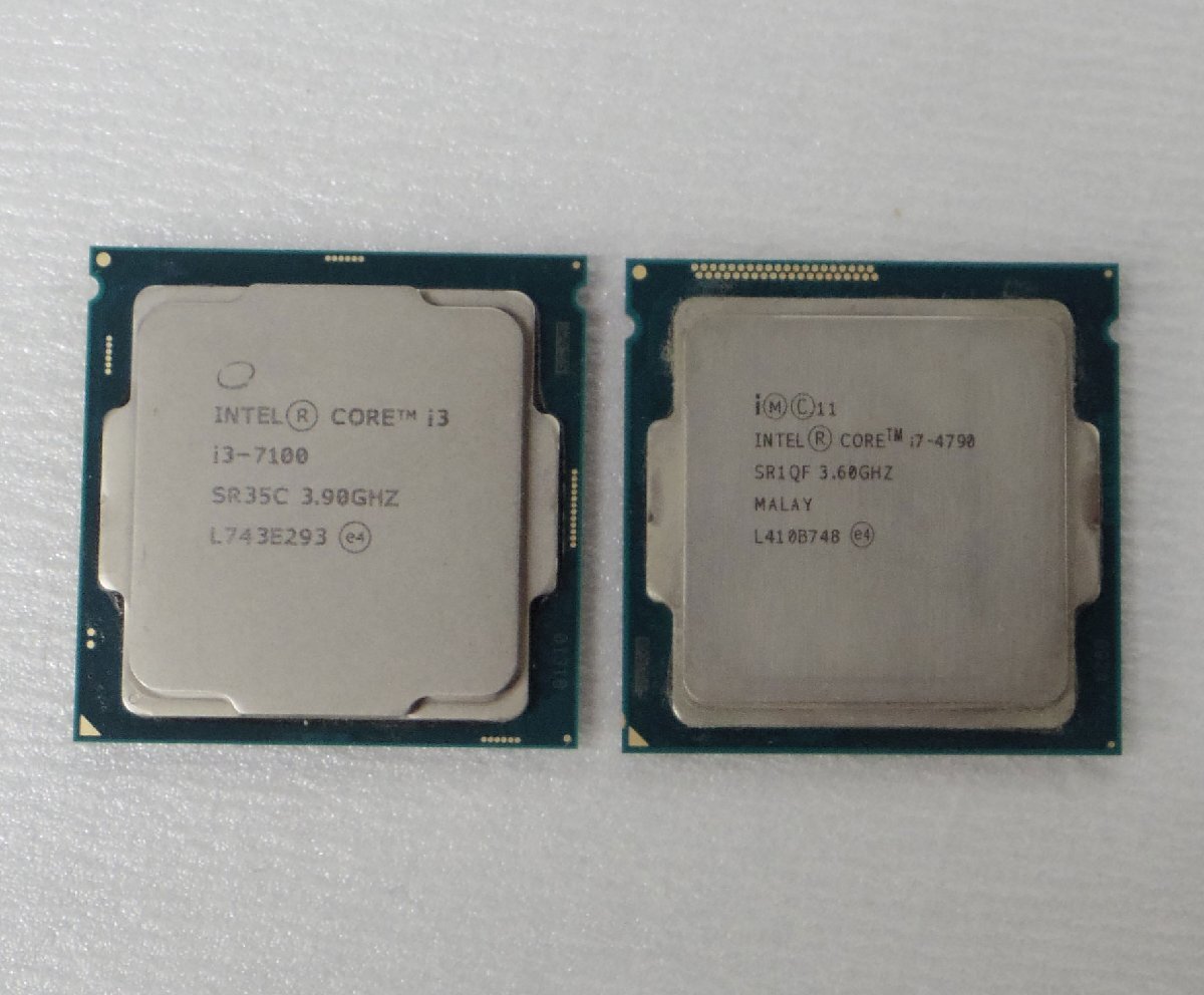 【やや傷や汚れあり】【BIOS起動OK】2個set クリックポスト発送 Intel CPU i3-7100 i7-4790 第4世代 第7世代 FCLGA1150 FCLGA1151/インテル ...