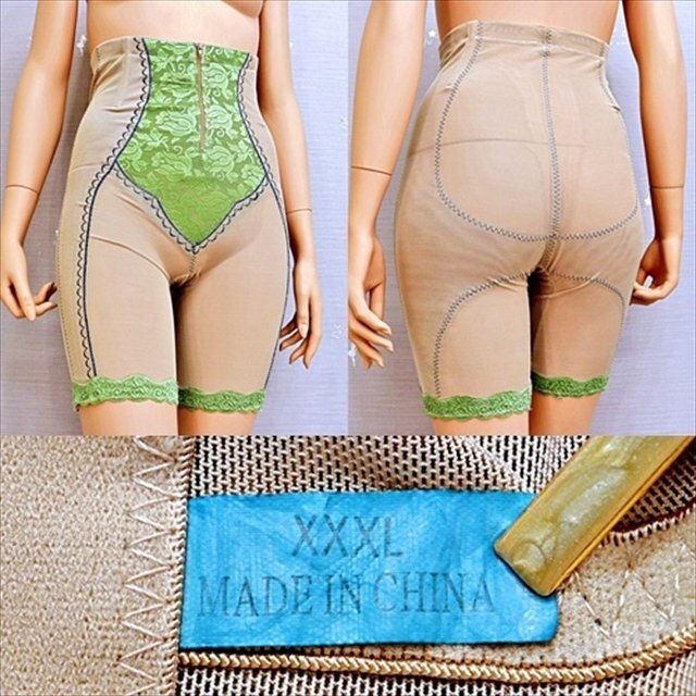 【目立った傷や汚れなし】CA5-454＃/大きめのXL/82サイズ♪レトログリーン♪着脱簡単なフロントチャック付♪ハイウエストガードル※一番安価で送料ゆうパケット250円の落札情報詳細 ...