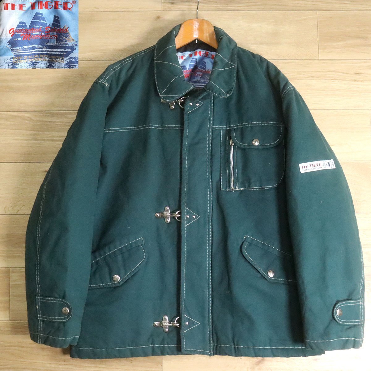 【やや傷や汚れあり】E12S/Y2.19-2 イタリア製 THE TIGER セーリングジャケット ファイヤーマンジャケット スポーツウェア メンズ L グリーン 古着の落札情報詳細 ...