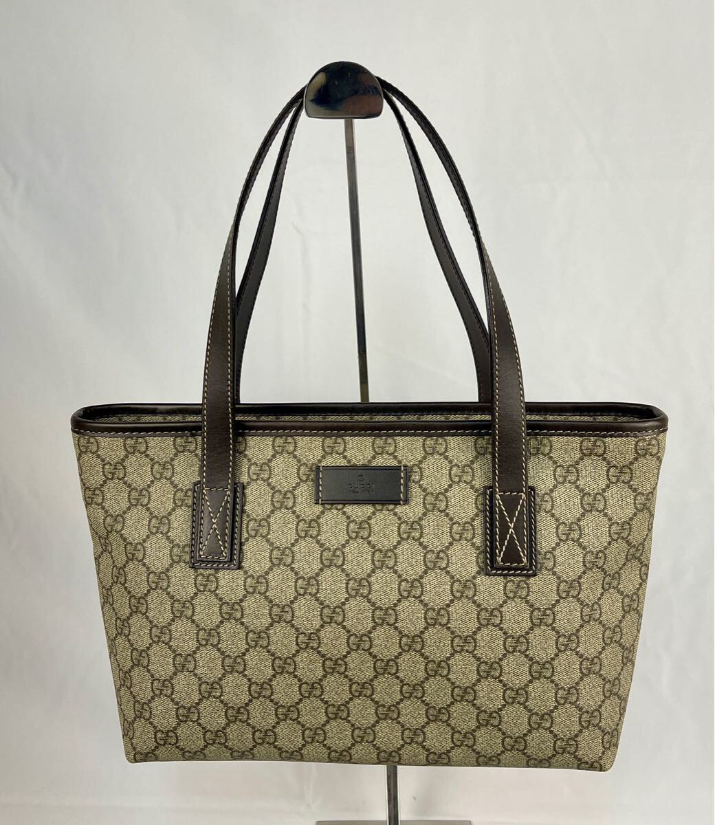【目立った傷や汚れなし】1円〜 極美品 GUCCI グッチ 211138 002123 GGプラス GGプラス GGスプリーム ショルダー ...