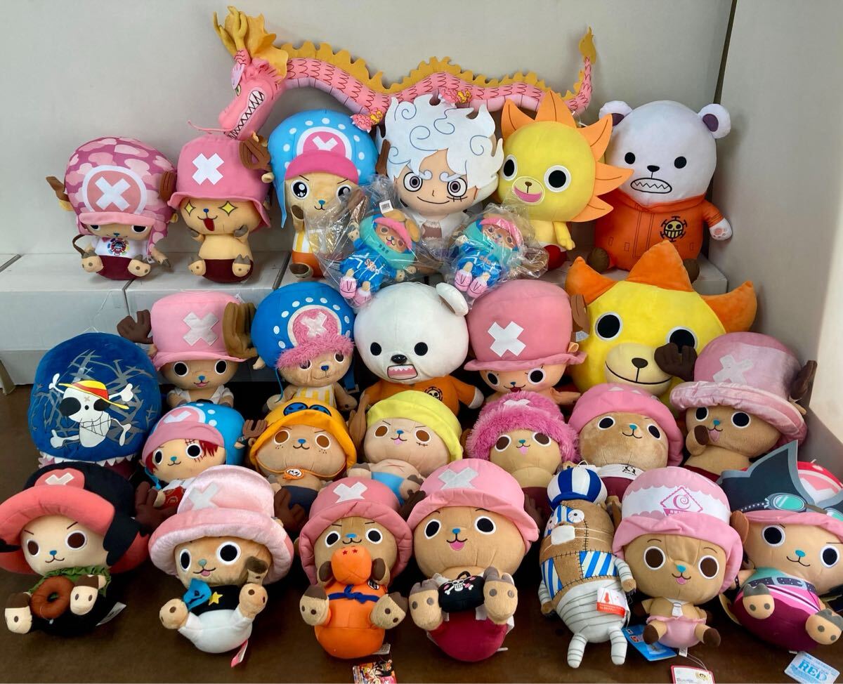 【傷や汚れあり】RR905) ワンピース ぬいぐるみ 大量セット まとめ売り 現状品 一番くじ チョッパー サニー ルフィ ニカ レコ ...