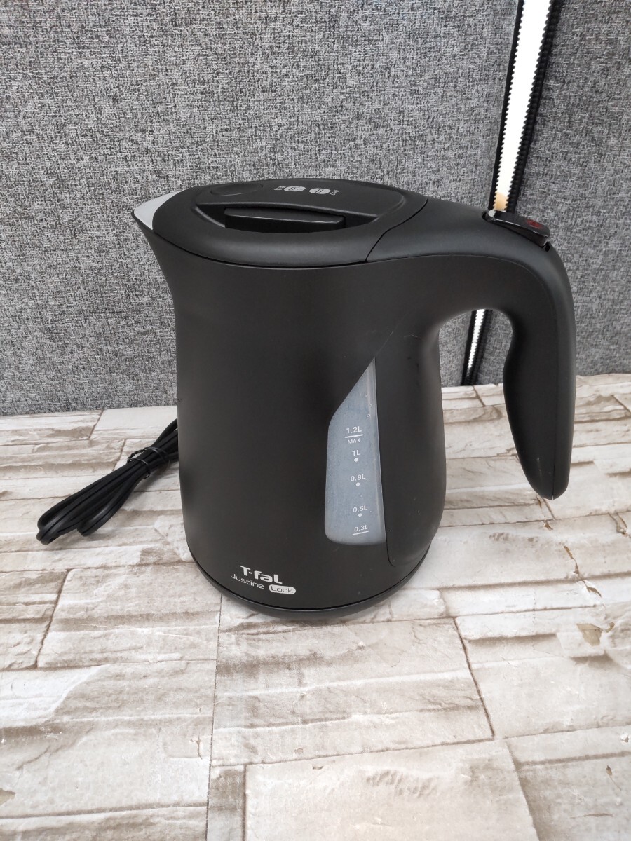 【傷や汚れあり】0703k0601 T-fal 電気ケトル KO5908JP Justine Lock 1.2L ブラックの落札情報詳細 - Yahoo!オークション落札価格検索 オークフリー