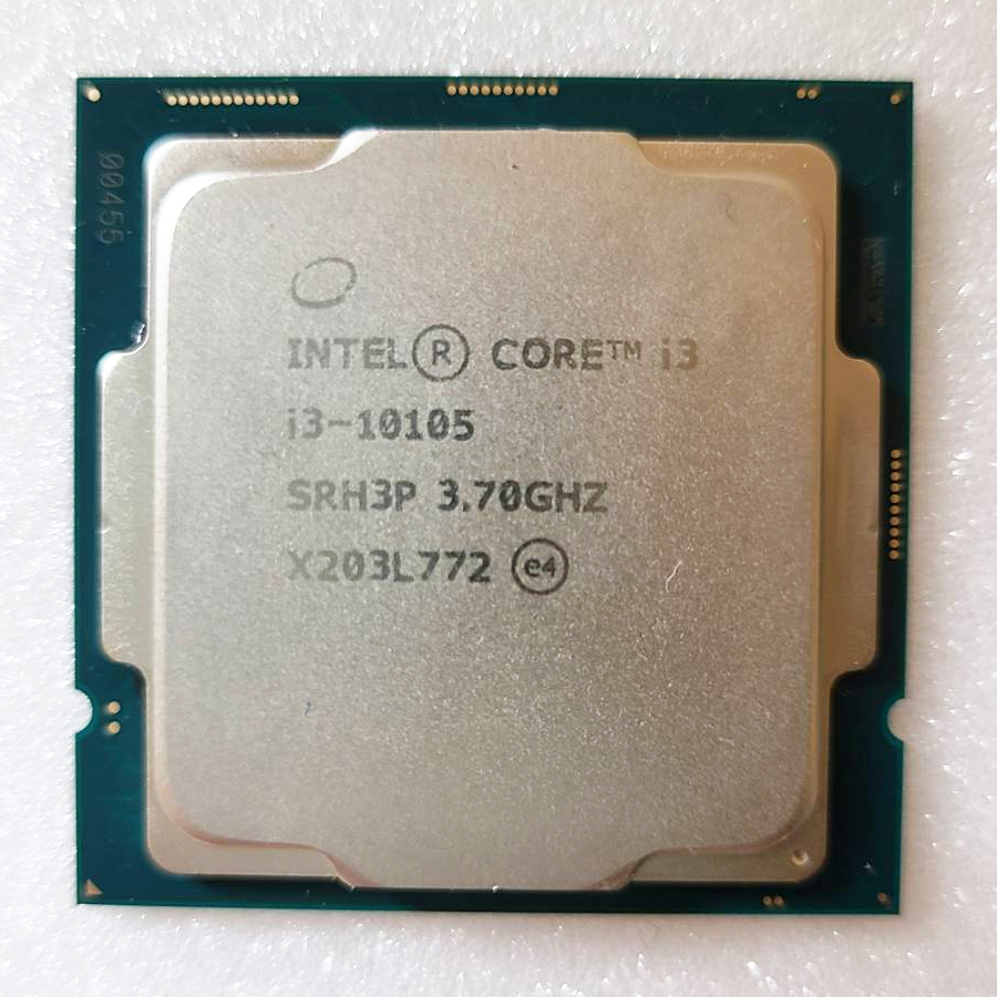 【やや傷や汚れあり】Intel Core i3 10105 LGA1200 3.70GHz 4コア 8スレッド BIOS、Windows起動 ...