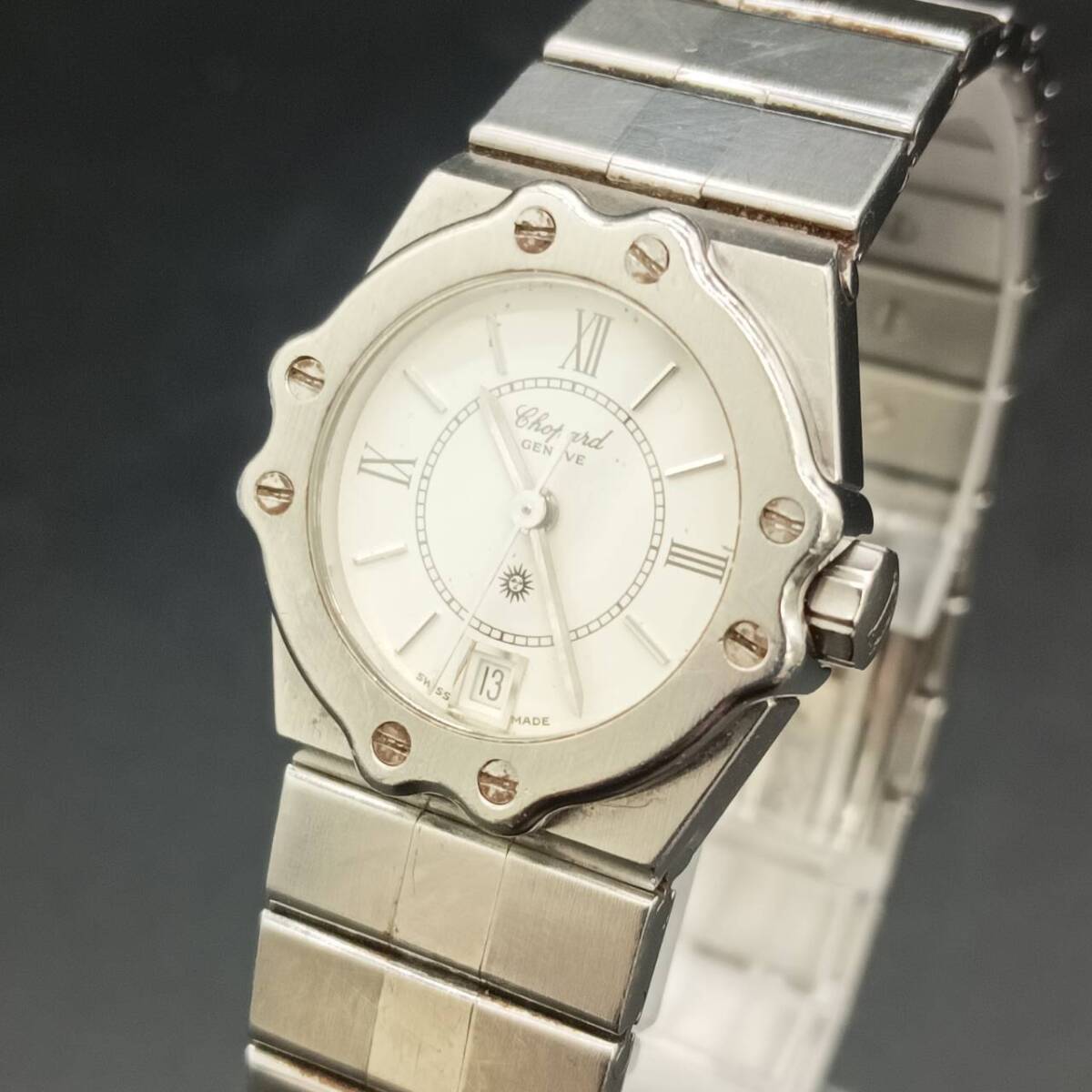【傷や汚れあり】Chopard ショパール サンモリッツ SS レディース腕時計 ※動作未確認 シルバー系 ホワイト文字盤の落札情報詳細 - Yahoo!オークション落札価格検索 オークフリー