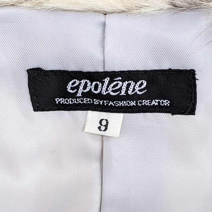 【目立った傷や汚れなし】【3513】epolene エポレーヌ ブルーフォックス 毛皮 コート ジャケット レディース 9号 9AR ...