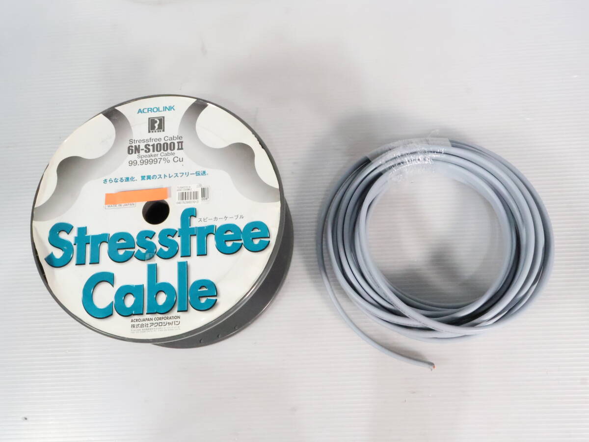 【未使用】1円～/未使用品★ACROLINK スピーカーケーブル Stressfree Cable 6N-S1000 Ⅱ 10m切り売り 音響 ...