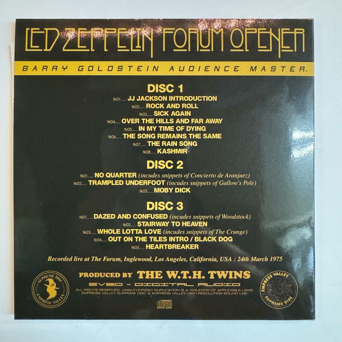 【未使用】LED ZEPPELIN / FORUM OPENER「狂宴の幕開け」(9CD BOX with Acrylic Stand ...