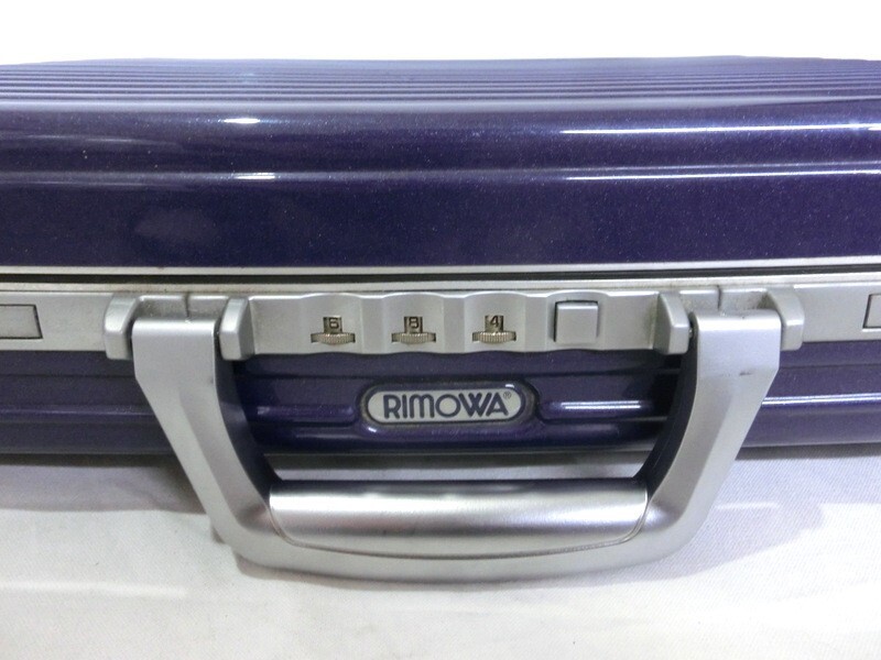 【傷や汚れあり】1000円スタート アタッシュケース RIMOWA リモワ 約W45cm×H37cm×D10cm ネイビー系 スーツケース ビジネスバッグ WHO Y4003の落札情報詳細 ...