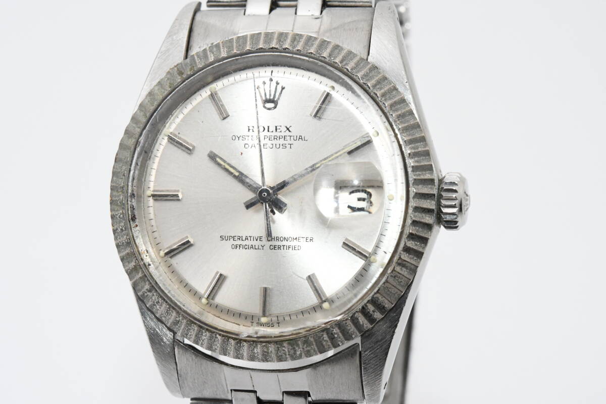 【やや傷や汚れあり】【希少品】ロレックス オイスターパーペチュアル デイトジャスト Ref,1601 ROLEX OYSTER DATEJUST Cal,1570 自動巻 メンズ 0718 ...