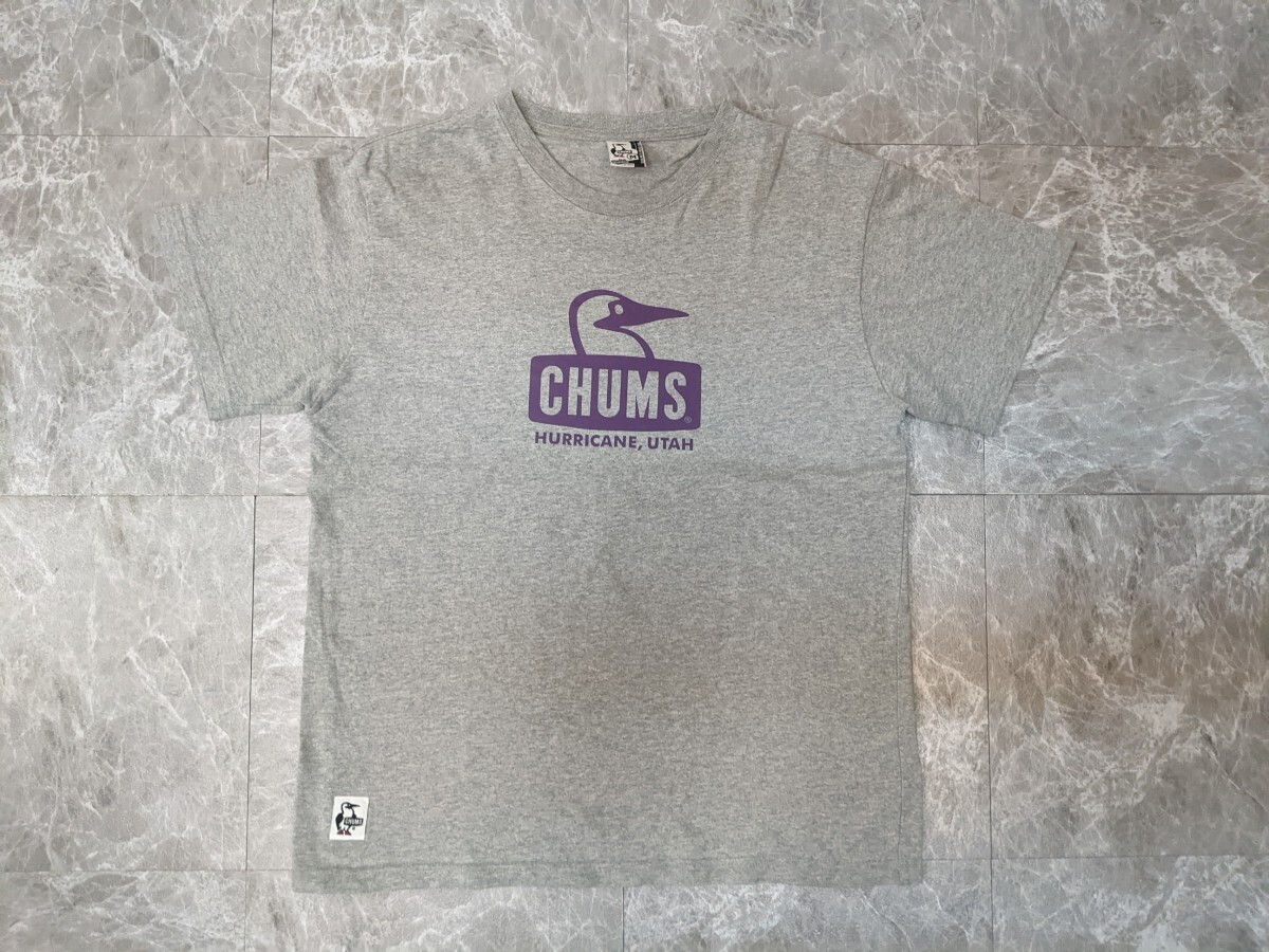 【目立った傷や汚れなし】2．CHUMS チャムス デカロゴ ブービーバード 半袖Tシャツ カットソー メンズM グレー 紫x103の落札情報詳細 - Yahoo!オークション落札価格検索 オークフリー