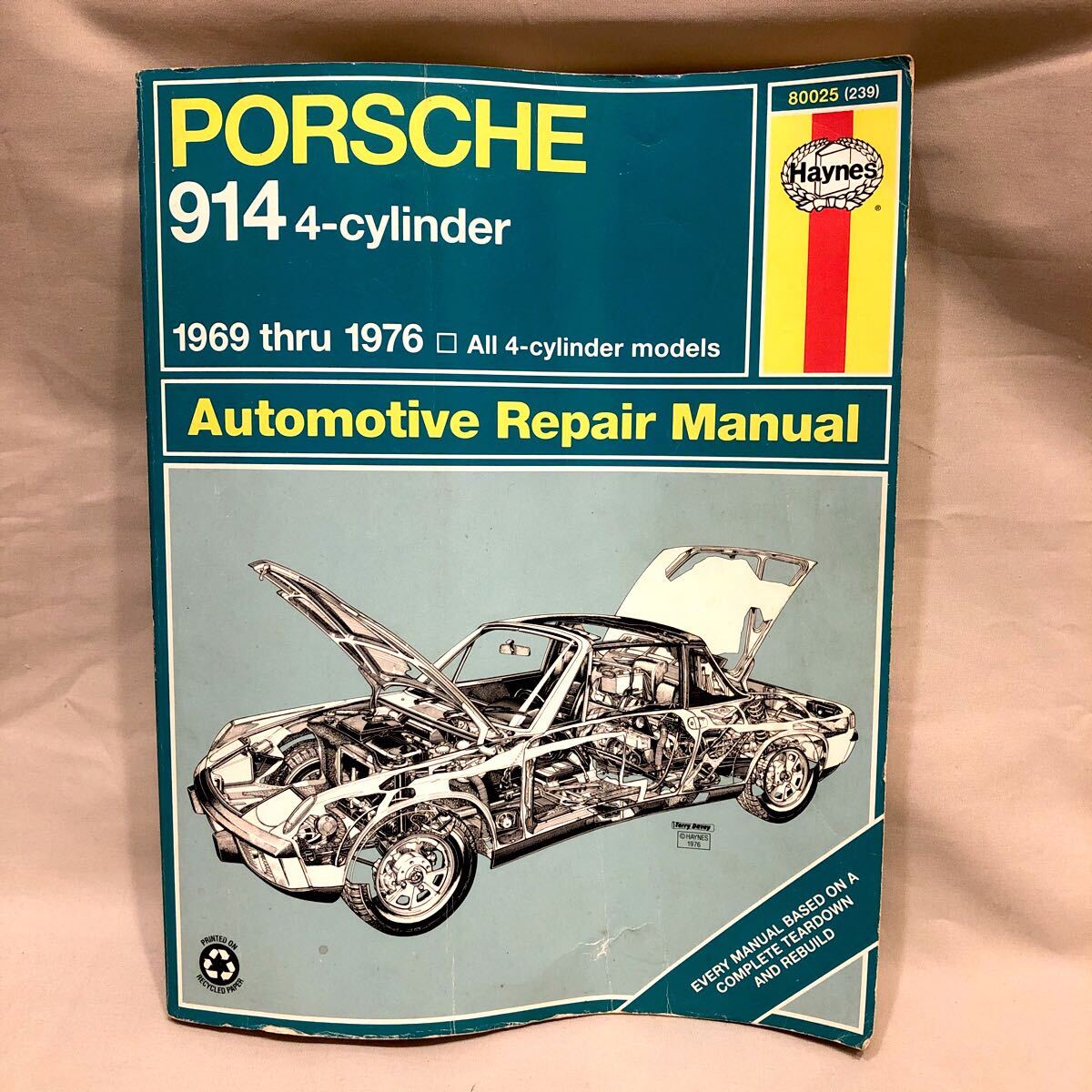【傷や汚れあり】洋書 ポルシェ整備書 マニュアル PORCHE 914 1969 thru 1976 All 4-cylinder ...