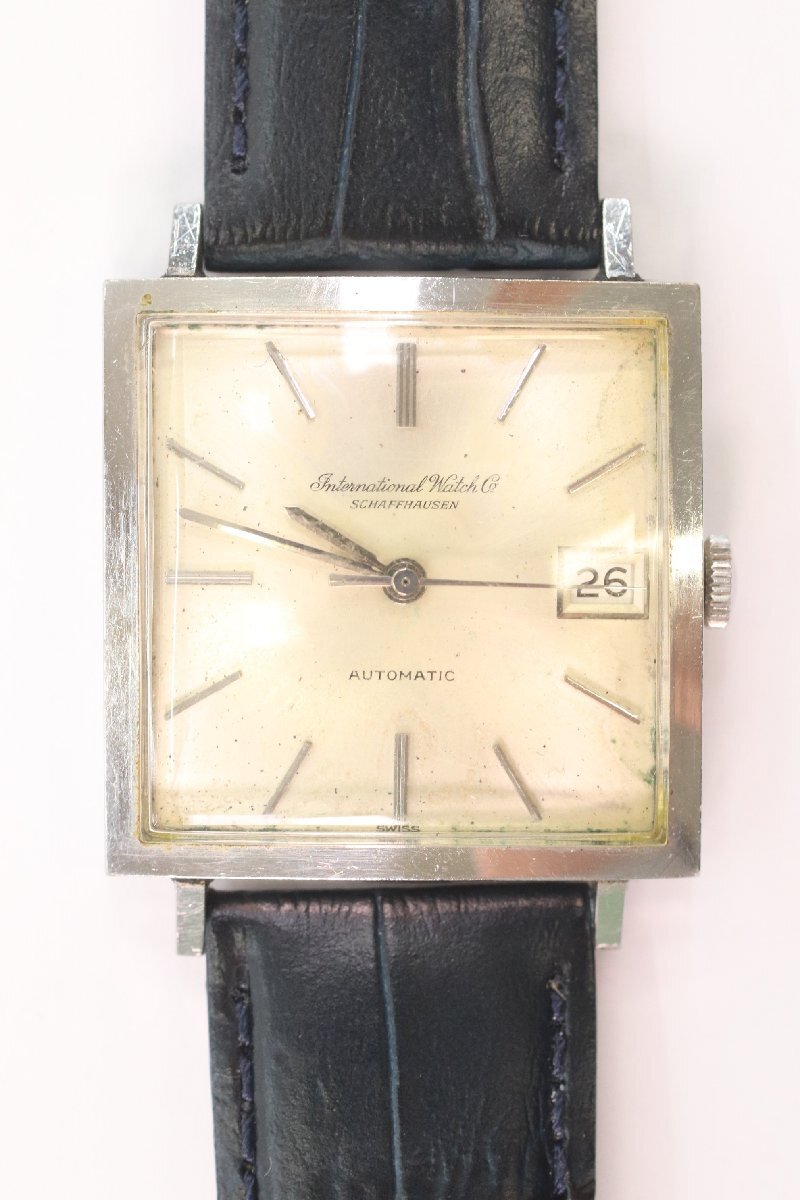 【傷や汚れあり】【ジャンク】IWC International Watch Co. SCHAFFHAUSEN シャフハウゼン 自動巻き デイト スクエア メンズ 腕時計 アンティーク 0256 ...