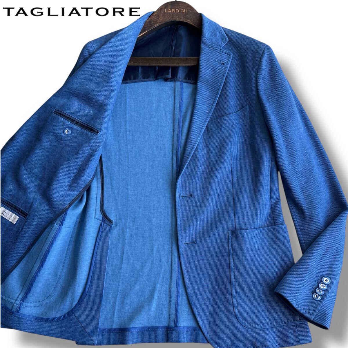 【目立った傷や汚れなし】極美品 TAGLIATORE タリアトーレ【48/L相当】モンテカルロ リネン混 テーラードジャケット ブルー 青 2B 本切羽 サイドベンツ イタリア製の落札情報詳細 ...