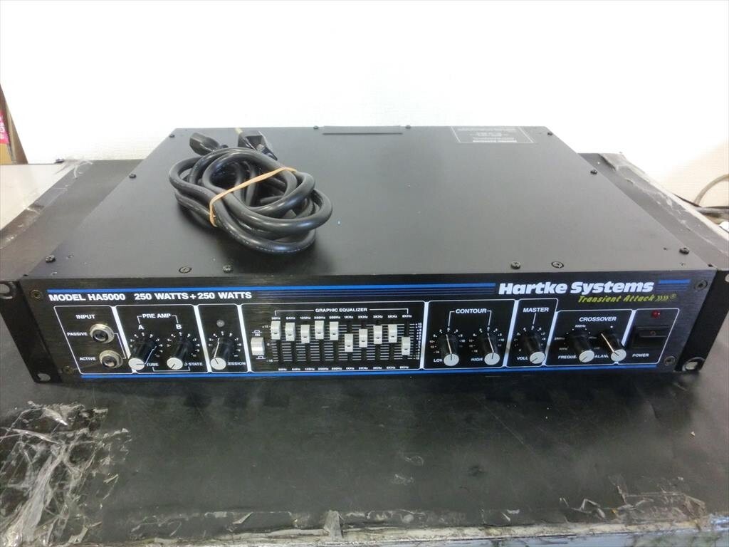 【やや傷や汚れあり】T【S8-05】【140サイズ】HARTKE ハートキー/ベースヘッドアンプ HA5000/通電可/ジャンク扱い/※傷 ...