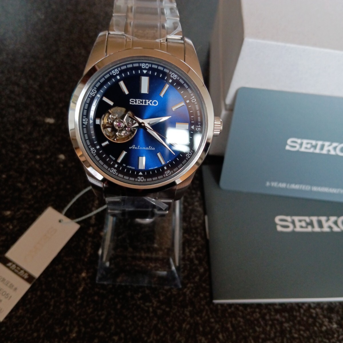 【未使用】SEIKO SELECTION メンズ メカニカル シルバーバンド SCVE051（ブルー）の落札情報詳細 - Yahoo ...