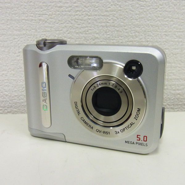 【傷や汚れあり】A3109-X10C-75 CASIO カシオ MEGA PIXELS メガピクセル QV-R51 コンパクトデジタルカメラ f＝8-24㎜ 1：2.8-4.9 現状品②の落札 ...