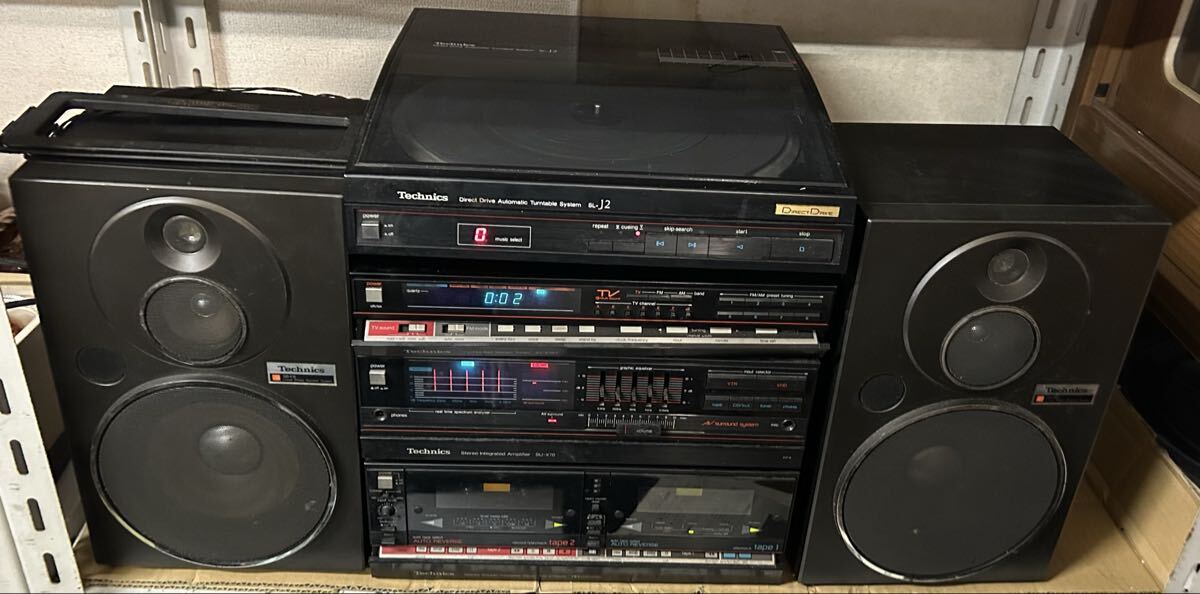 【やや傷や汚れあり】★Technics テクニクス システムコンポ SL-J2/ST-X70T/SU-X70/RS-X70WR/SB-F6通電 ...
