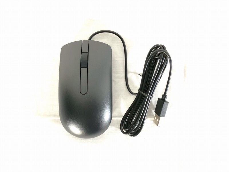 【未使用】＃【米軍放出品】未使用品 USB有線マウス 光学マウス 5個 DELL/デル MS116C オプティカルマウス ブラック (60 ...
