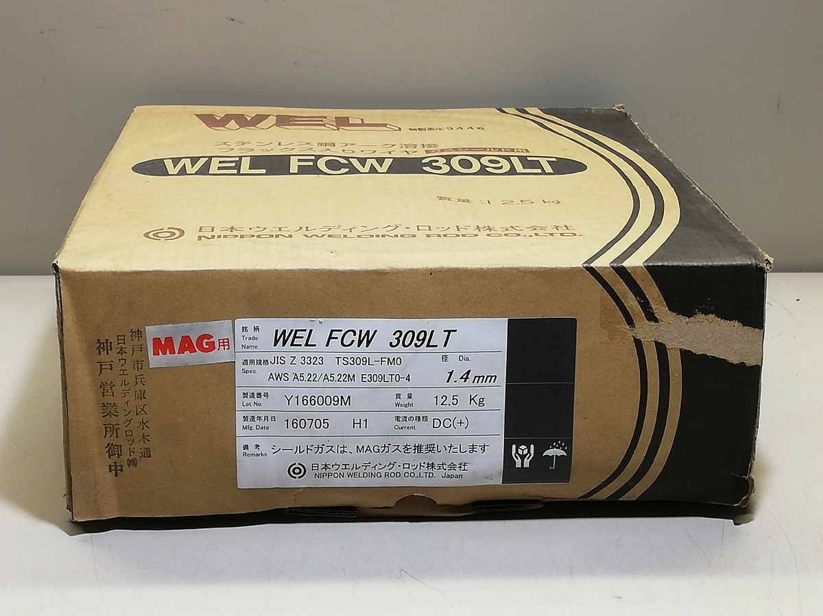 【新品】1030-17 フラックス入りワイヤ ガスシールド用 ステンレス鋼アーク溶接 WEL FCW 309LT 1.4mm 12.5kg 日本ウェルディングロッド 未使用の落札情報詳細 ...