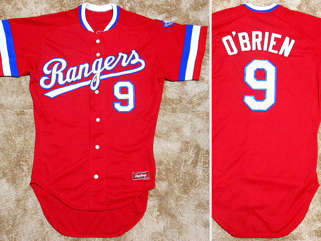 レンジャーズ #9 O'BRIEN 1984～85 Rawlings ALT Jersey ジャージ ユニフォーム ローリングス MLB メジャーリーグ テキサス Rangersの落札情報詳細 ...