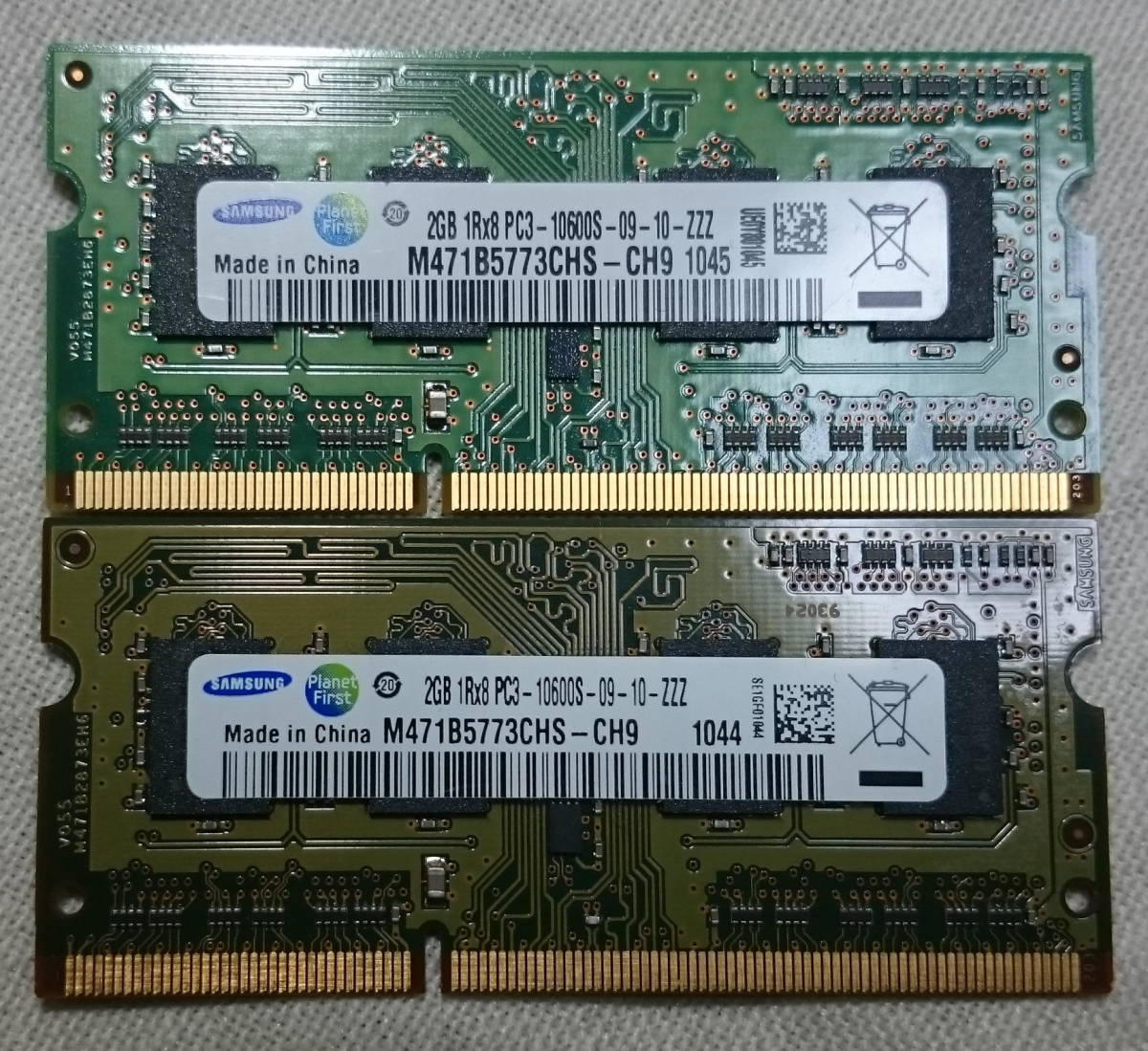 SAMSUNG PC3-10600S DDR3-1333 2GB×2枚 合計4GB M471B5573CHS-CH9 #e25の落札情報詳細 ...
