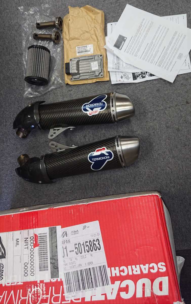 TERMIGNONI スリップオンサイレンサー モンスター696 品番96452509B レーシングECU付き ドゥカティ/DUCATI M696 スリップオンマフラー の落札情報詳細 ...