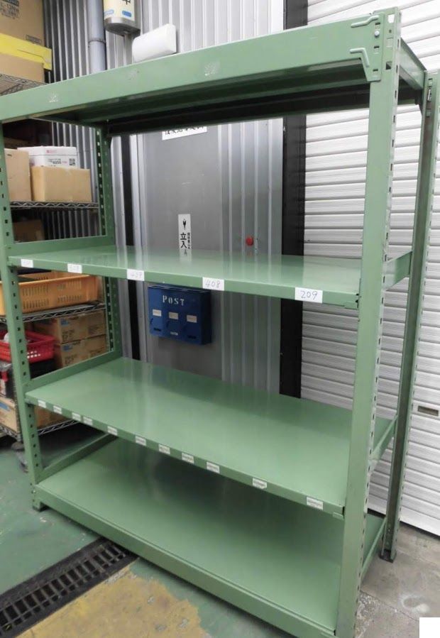 6752/スチール棚 4段 ノンボルト ラック 中量棚 幅1550×奥行600×高さ1810 耐荷300kg 中量ラック 倉庫 業務用 引き取り歓迎の落札情報詳細 - Yahoo!オークション ...