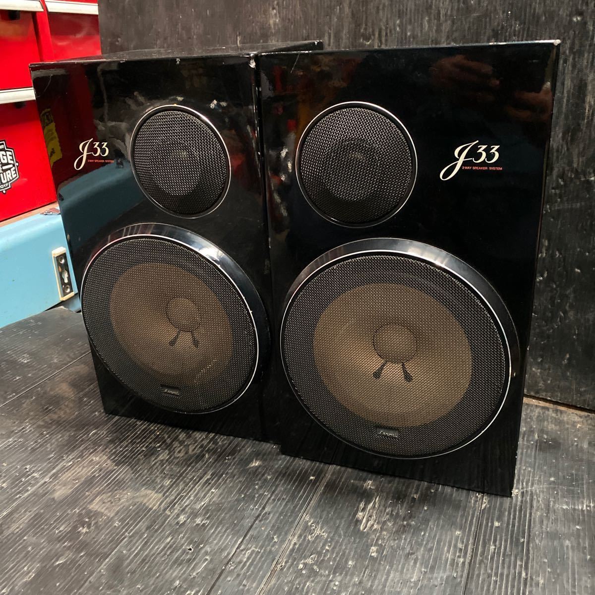 超激安/サンスイJ33 ブックシェルフ型/ピアノ塗装/SANSUI/音出しOK/山水/2WAYスピーカーペア フェライトマグネット/超破格大 ...