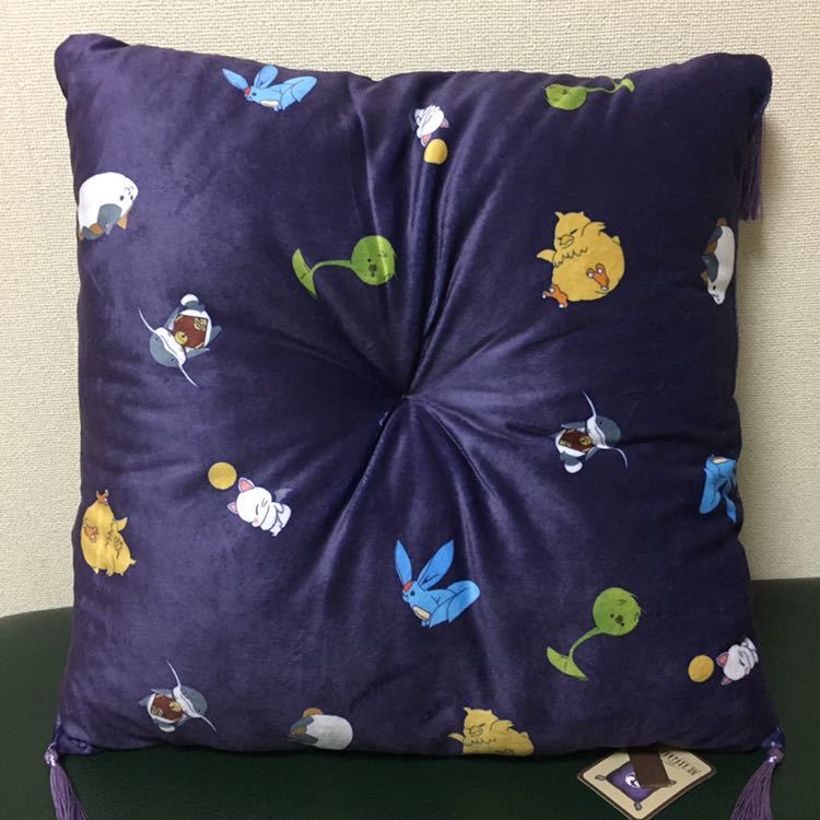 【新品】FINAL FANTASY XIV ONLINE ふかふかクッション ファイナルファンタジー 座布団 ネイビー タイトー限定 複数有り ...