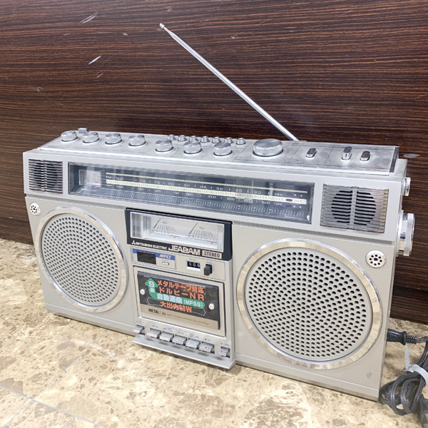 【MITSUBISHI 三菱】JEAGAM JR-811/ステレオ ラジカセ/レトロ/☆中古通電確認現状品・通電確認ジャンク品/2点SET の落札情報詳細| ヤフオク落札価格情報 オークフリー