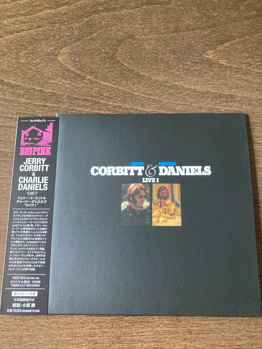 日本盤、紙ジャケ、帯付、良品 ジェリー・コービット＆チャーリー・ダニエルズ【LIVE】JERRY CORBITT&CHARLIE ...