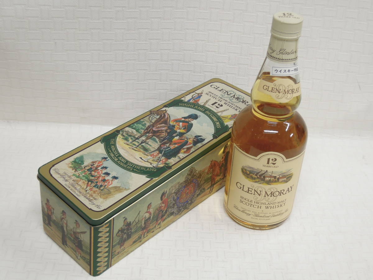 a080 GLEN MOREAY スコッチウイスキー 12年 750ml 未開栓 缶入り グレンマレイ 75cl 55度 ウィスキー 特級 グレンモレイ 12 Years Oldの落札情報詳細 ...