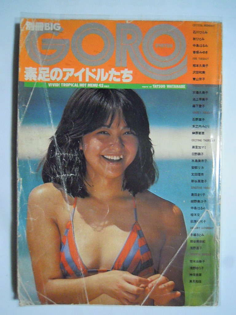 別冊BIG GORO素足のアイドルたち(撮影;渡辺達生)石川ひとみ,倉田まり子,萩原佐代子,浅野ゆう子~80年代アイドル歌手ビキニ水着+ヌード写真集の落札情報詳細 - Yahoo!オークション ...