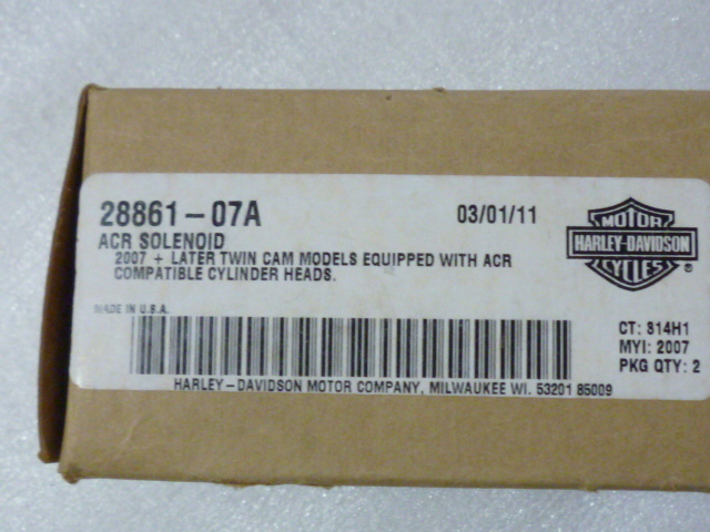 【新品】 未使用 ハーレー純正・07～ツインカム・ACR SOLENOID・28861-07Aの落札情報詳細 - Yahoo!オークション落札 ...