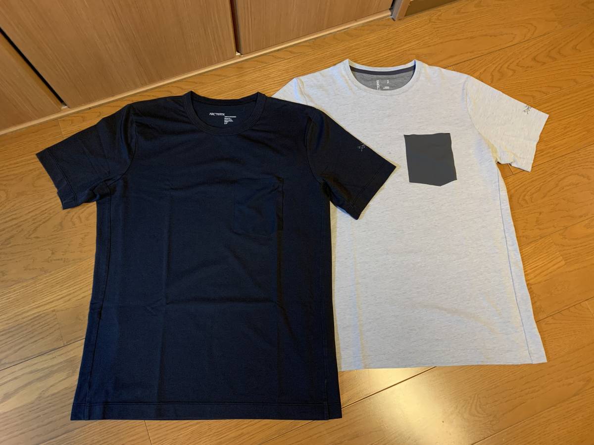 超美USED『ARC'TERYX / Anzo T-shirt & Eris T-shirt 2枚セット 』黒＆灰×S アークテリクス アンゾ ...