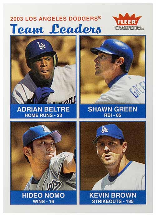 即決! 2004 野茂英雄 MLB Fleer Tradition Team Leaders カード #25の落札情報詳細 - Yahoo!オークション落札価格検索 オークフリー