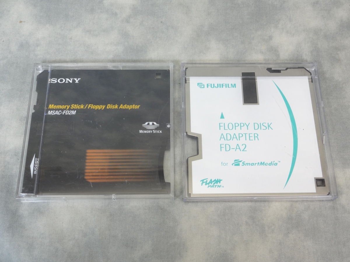 ふ4-233 SONY ソニー MSAC-FD2M メモリースティック用 & FUJIFILM フジフィルム FD-A2 フロッピーディスク ...