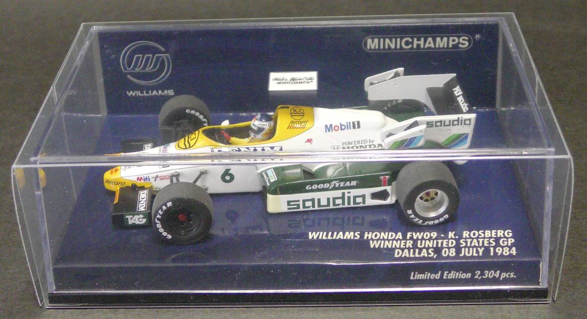 1/43 1984 Williams HONDA FW09 K.Rosberg No.6 Winner United States GP ...