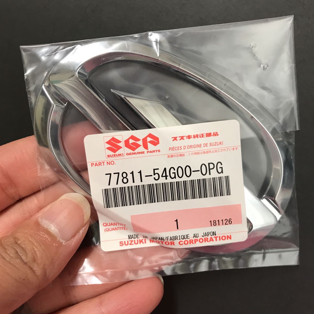 【新品】L031158 スズキ純正 77811-54G00-0PG エンブレム★Sマーク エンブレム★送料200円の落札情報詳細 ...