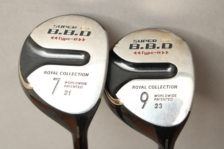 【目立った傷や汚れなし （詳細）】100円～ 美品 ROYAL COLLECTION SUPER.CV B.B.D Type-H ロイヤルコレクション フェアウェイウッド2本 7W 21°9W ...