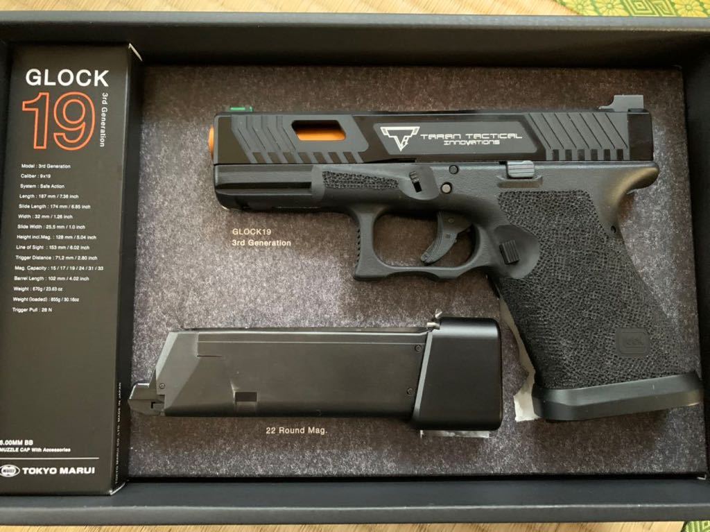 【目立った傷や汚れなし】東京マルイ GLOCKグロック19 (G19 TTI)ジョン・ウィック パラベラム サイドアームズカスタム HBver ...